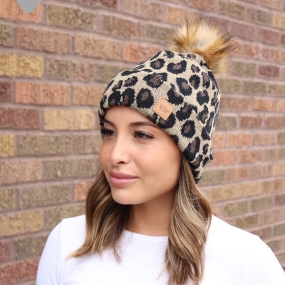 Panache | Accessories | Panache Leopard Print Pom Pom Hat | Poshmark